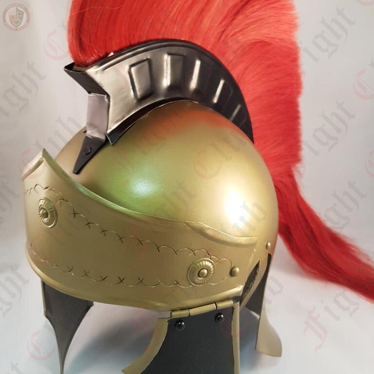 Armour :: Helmets :: Praetorian Style Helmet Red Plume